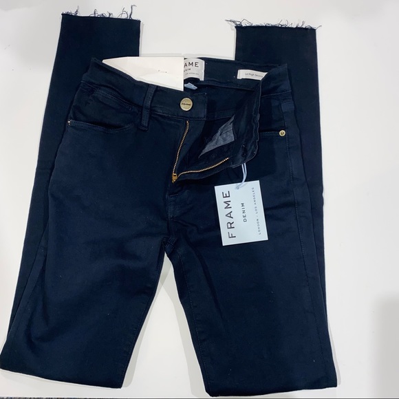 Frame Denim | Jeans | Nwt Frame Le High Raw Hem Skinny Jeans 24 | Poshmark